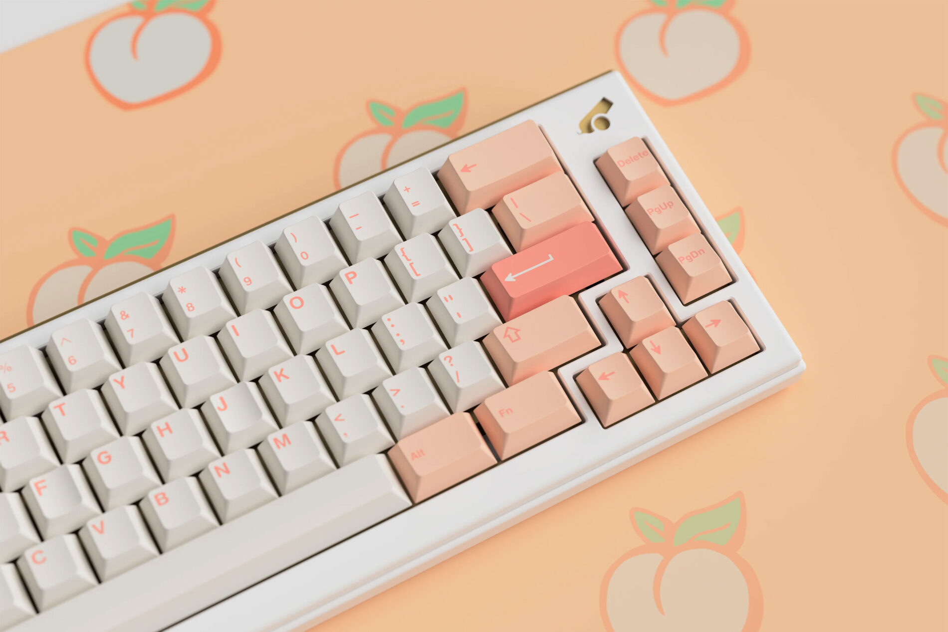 Keycap Cherry GMK Peach n Cream Lite ABS Doubleshot