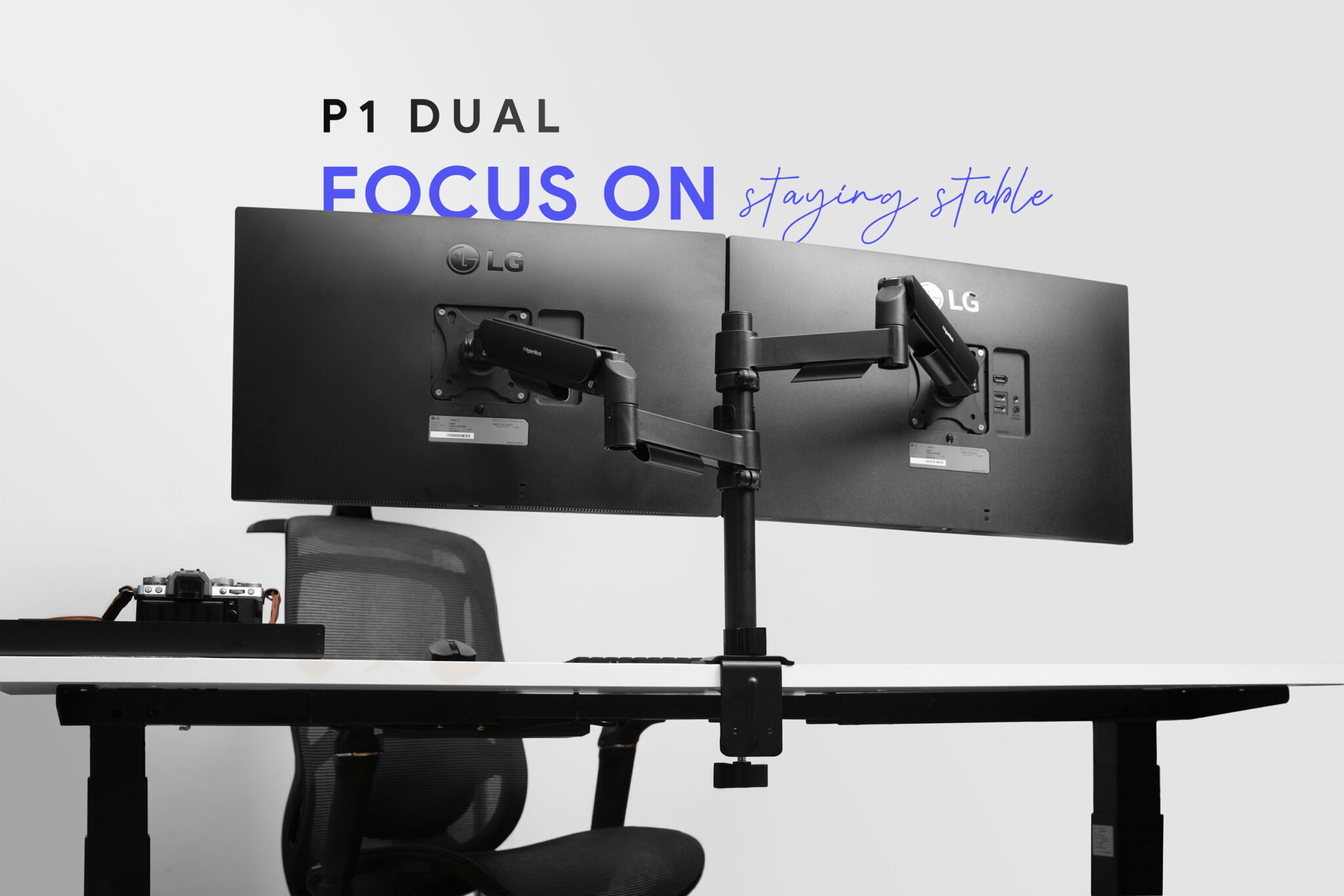 Giá đỡ màn hình đôi HyperWork P1 Dual 2025 - DPA0125